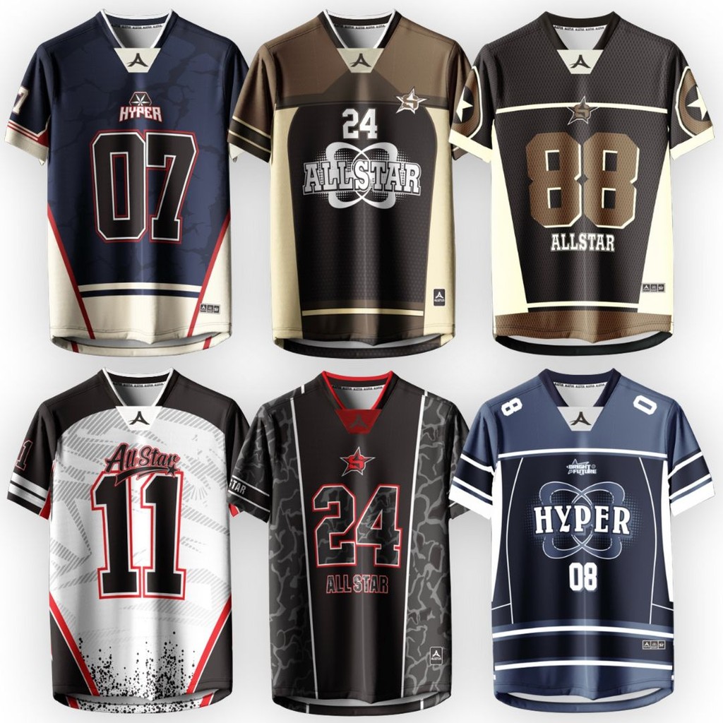 (HARGA BORONG) UNISEX NFL SUBLIMATION JERSEY T-SHIRT DESIGN LAKER (BAJU ...