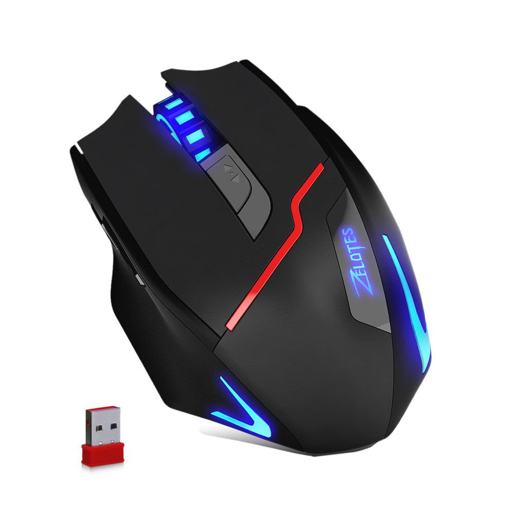 ZELOTES Spider dual-mode wired wireless mouse, rechargeable version 7 ...