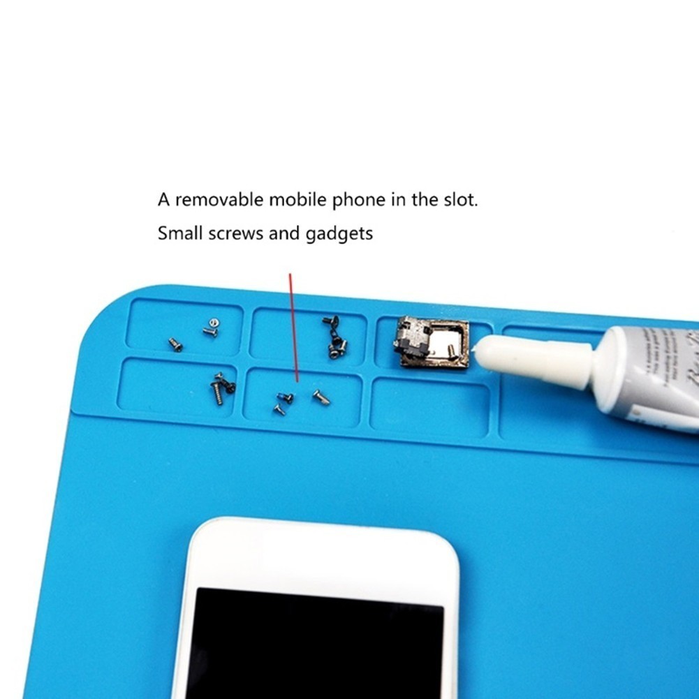 Soldering Mat Heat Resistant Work Mat Soldering Station Kit Silicone ...