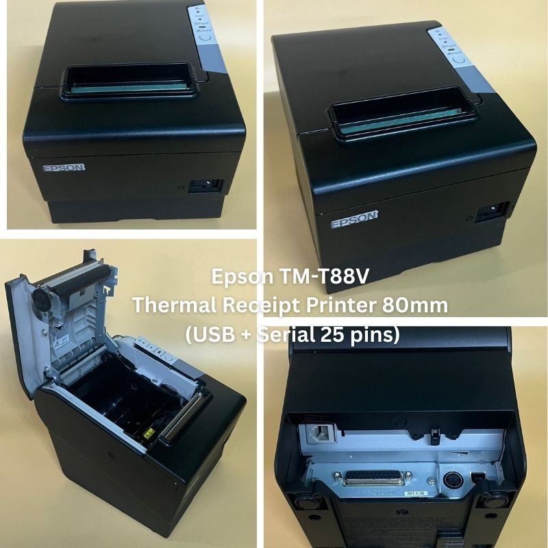 Epson TM-T88V Thermal Receipt Printer 80mm (USB + Serial 25 pins ...