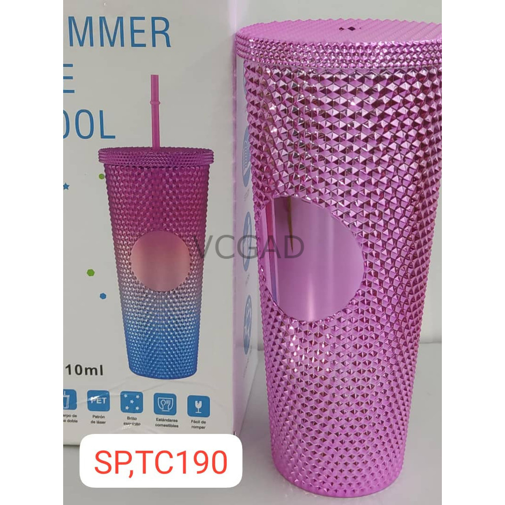 Botol Tumbler Dengan Botol Air Kopi ABS Bertampal Jerami/Kristal ...