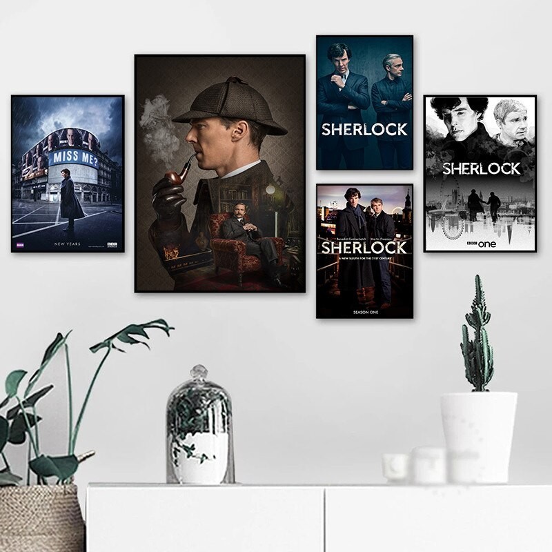 Sherlock TV Series Canvas Painting Poster Modern Nordic Art Movie ...