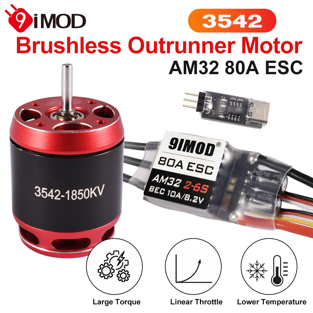 9imod Rc Am32 Crawler Motor Esc Combo Power System 80a 2 6s Esc 3542 Brushless Outrunner Motor