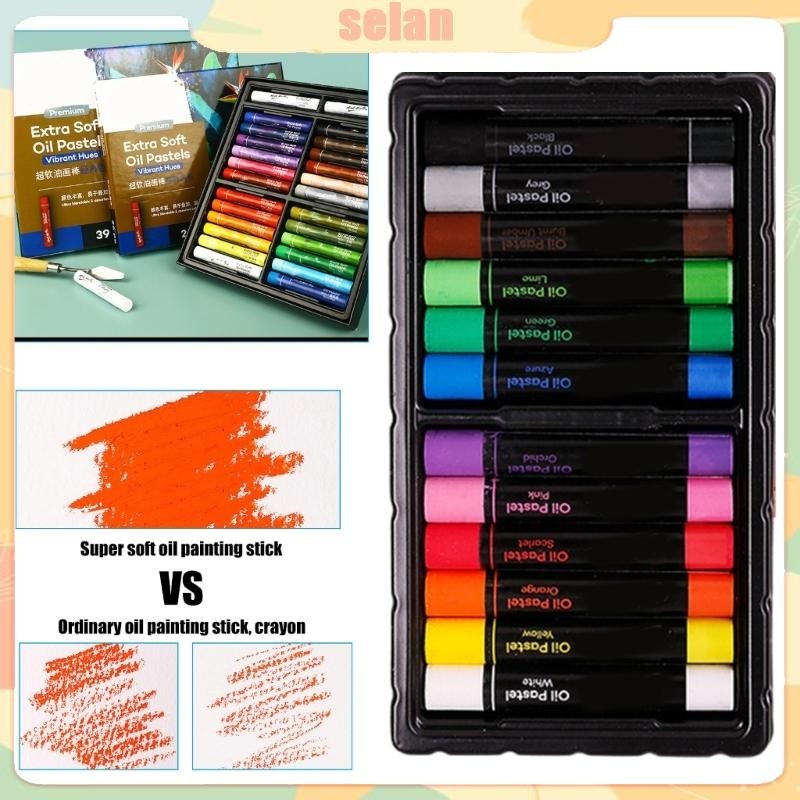 SELAN 12 24 36 48 Color Oil Pastel Set For Kids Soft Oil Pastels for ...