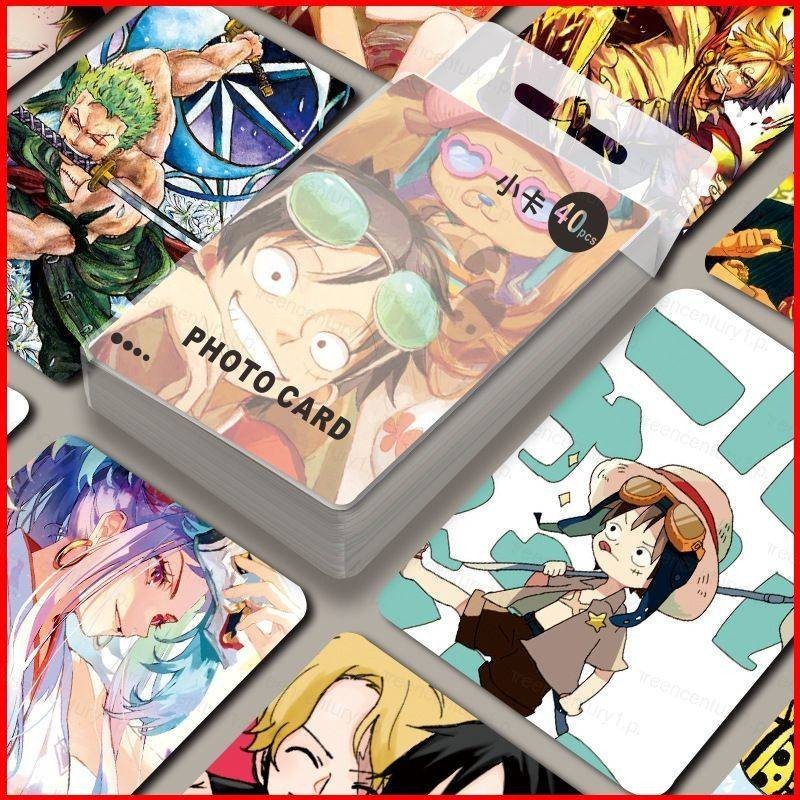YS 40PCS/Set ONE PIECE laser card Monkey D Luffy Roronoa Zoro Nami ...