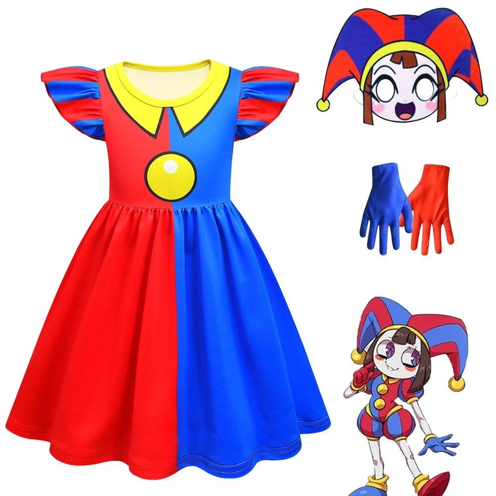 Magic Number Circus Pomni Children's Role-Playing Costume Girl Princess ...