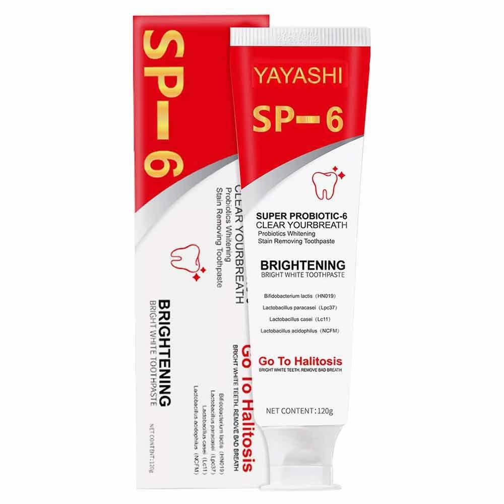 YAYASHI SP-6 Probiotics Bright White Toothpaste,Fresh Breath,Super ...