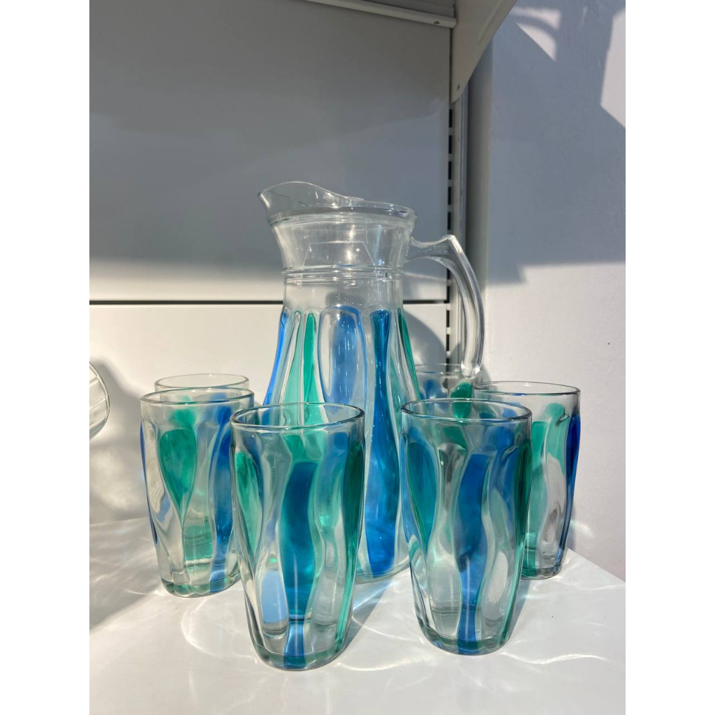 PREMIUM 7Pcs GLASS WATER JUG SET | SET JUG GELAS/Gelas Kaca Jug ...