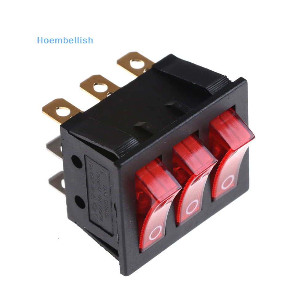 Hoe> KCD3 34*40 Big Rocker Switches With Red Light Three-Way Switch 9 ...