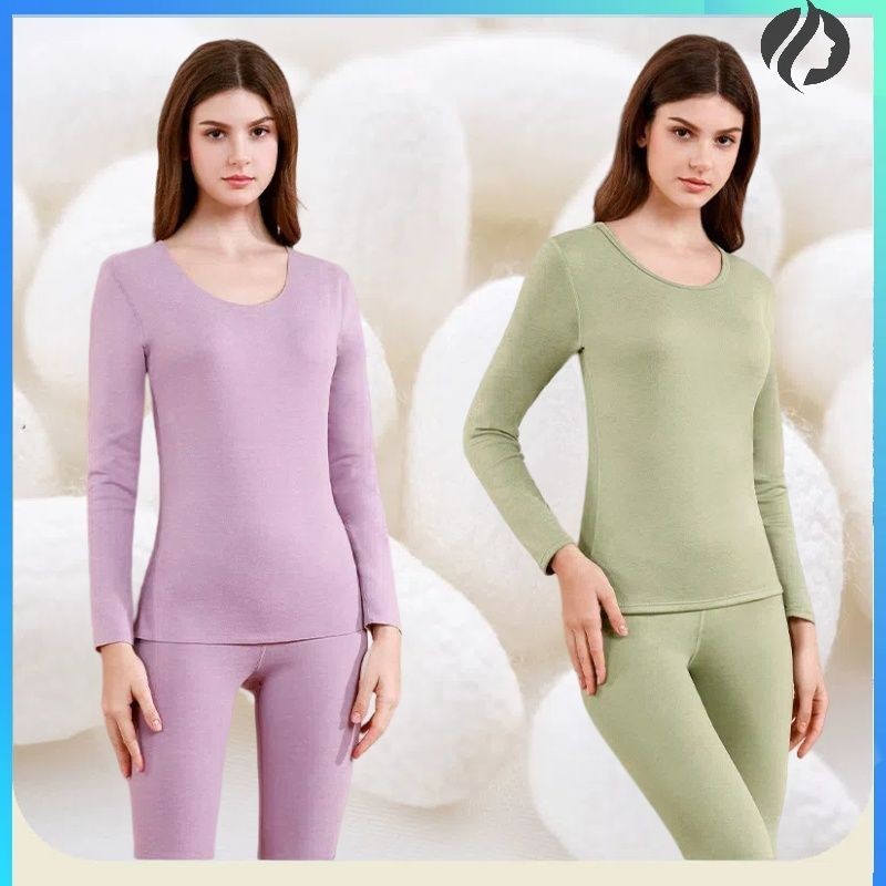 Men Women Winter Inner Wear Fleece Long Warm Cotton Thick Thermal Plus ...