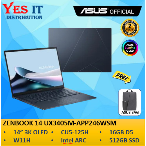 ASUS ZENBOOK 14 OLED UX3405M-APP245WSM / UX3405M-APP246WSM (CU5-125H ...