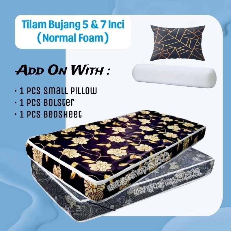 Tilam Bujang 5 & 7 Inci Direct Kilang / 5 & 7 Inches Single Mattress ...
