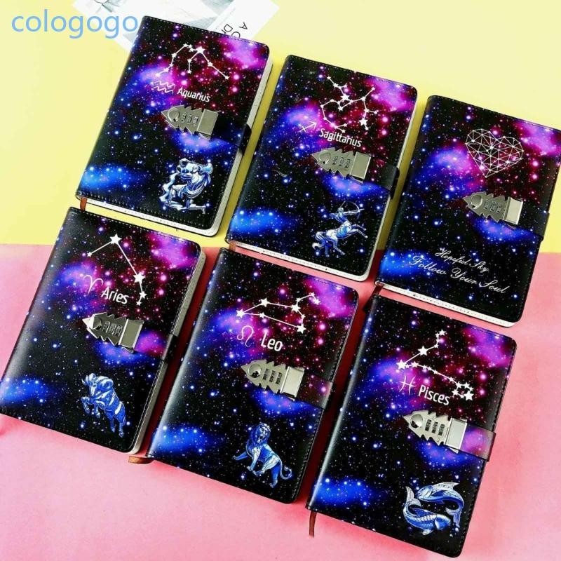 COLO A5 Starry Lock Digital Password Notebook Locking Diary Combination ...