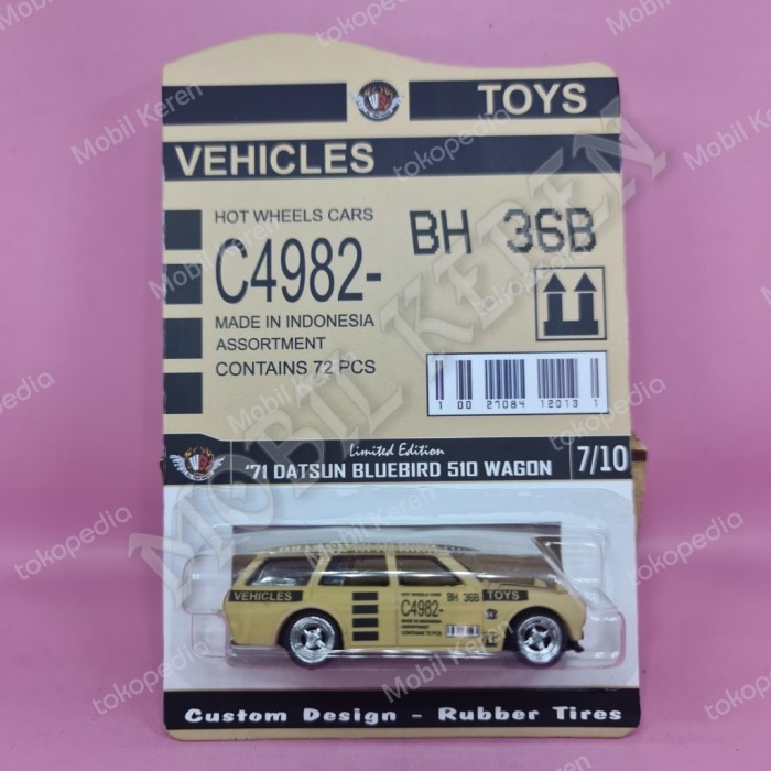 El99 Hot Wheels Custom Cardboard HW 71 Datsun Bluebird 510 Wagon Rubber Tires | Shopee Malaysia