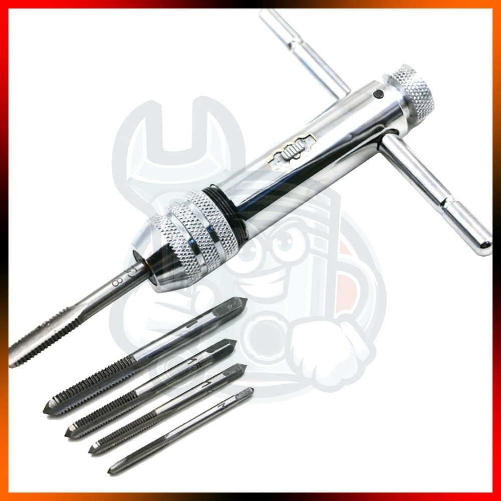 Screw Tap Drill Bit Straight Flute Groove Steel HSS Titanium Hand ...