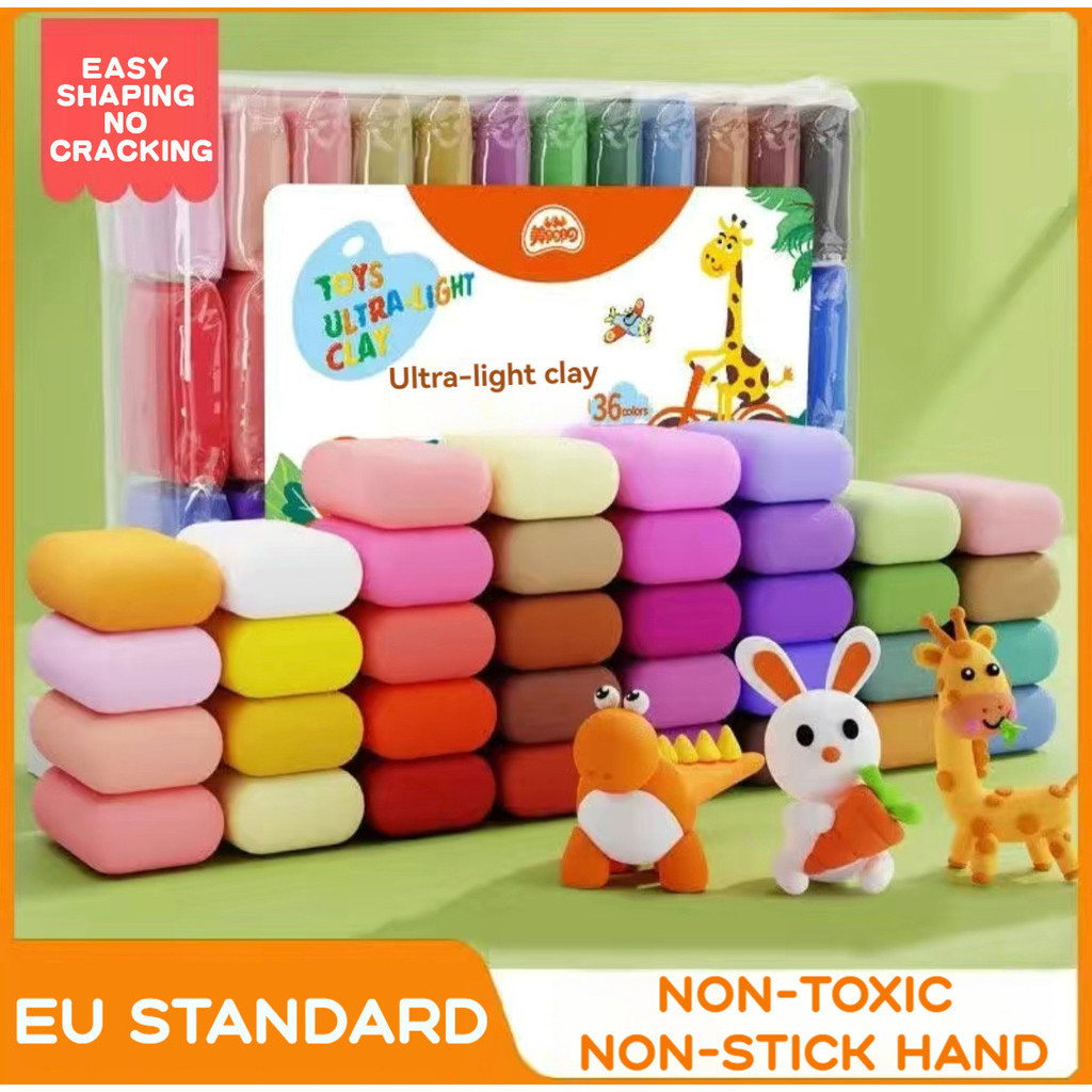 Ultra light clay 36 color 48 color rubber clay children's food grade ...
