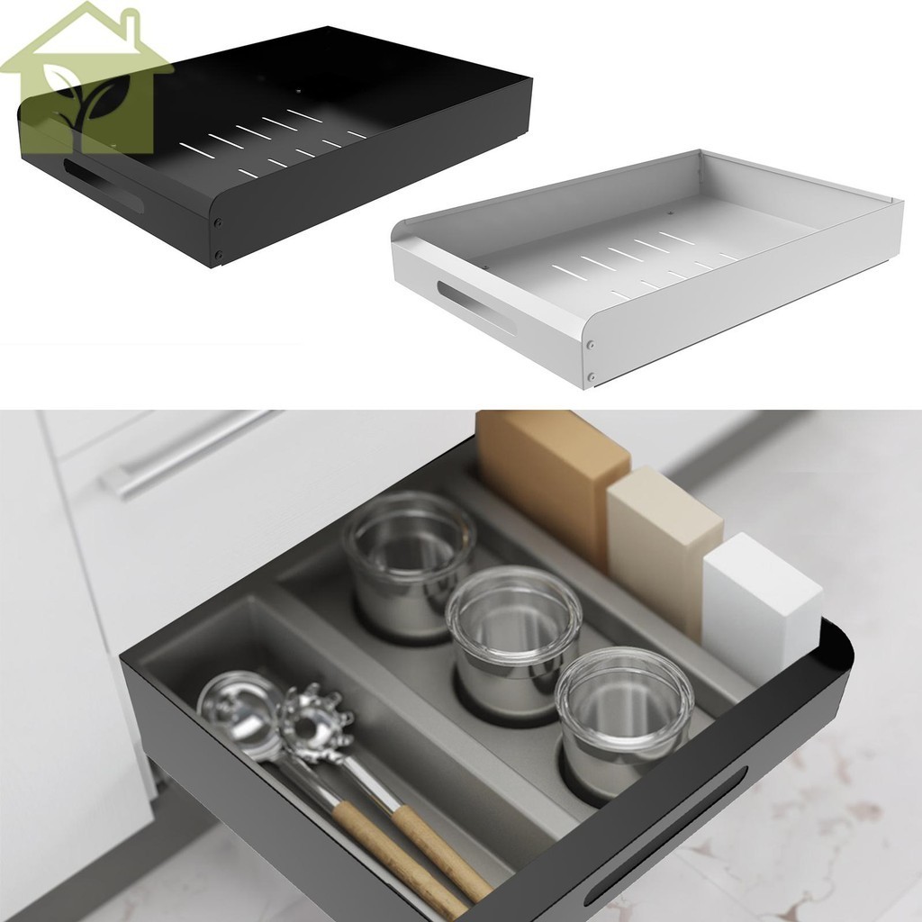 Pull Out Cabinet Organizer Carbon Steel Slide Out Drawer Storage Shelf ...