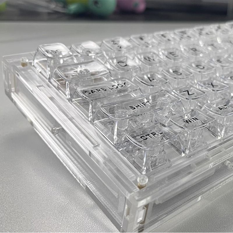 Transparent Transparent Crystal Keycap With Engraved 132 Keys With ...