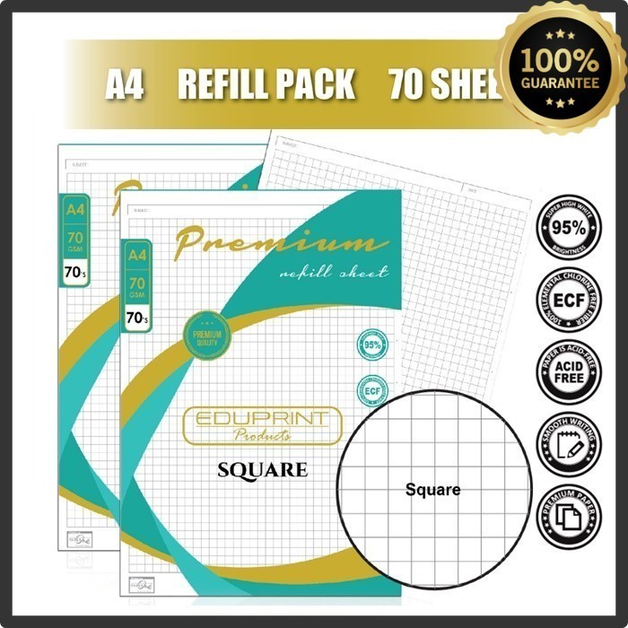 EDU Paper A4 Size 70gsm Paper Small Square Ruled Graph Paper Square ...