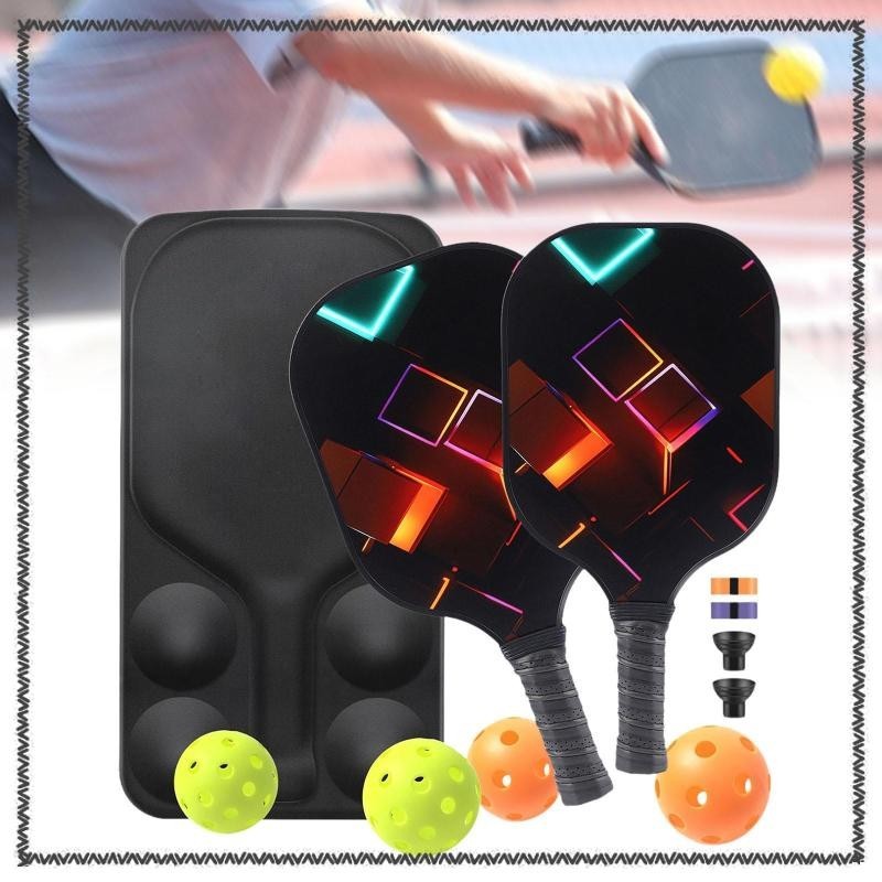 [MCA] Pickleball Rackets Set Ergonomic Grip Fiberglass Rackets for ...
