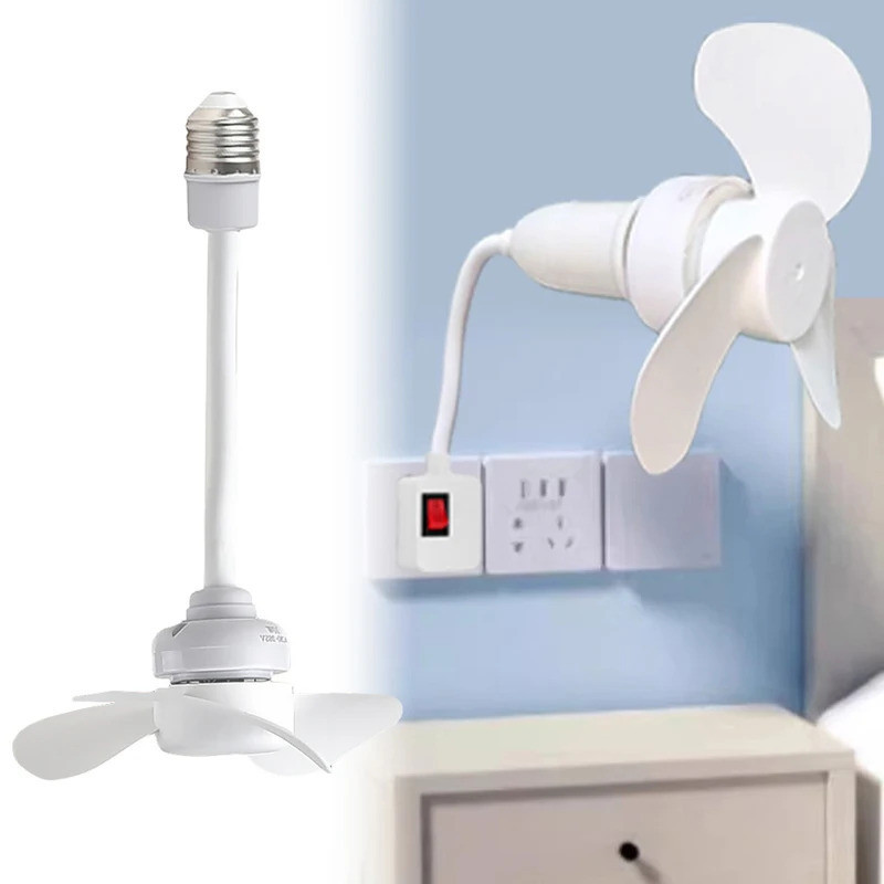LED Mini Ceiling Fan E27 Base/USB Indoor Ceiling Fan Light Hose ...