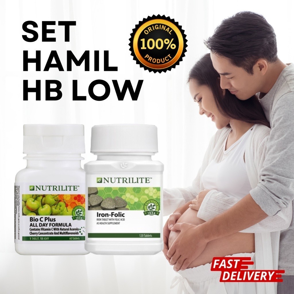 Amway Nutrilite Set Trial Ibu Hamil Naik HB Low (Iron-Folic 30's + Bio ...