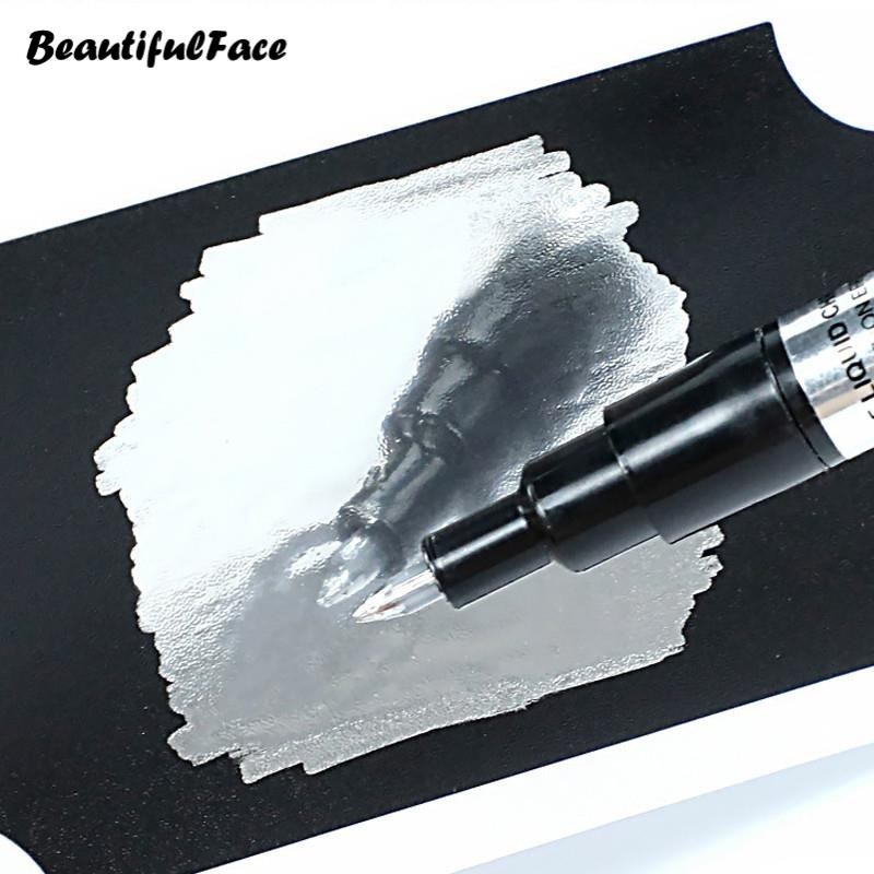 Chrome Mirror Marker Pen 2mm DIY Reflective Paint Pen Permanent Gold ...