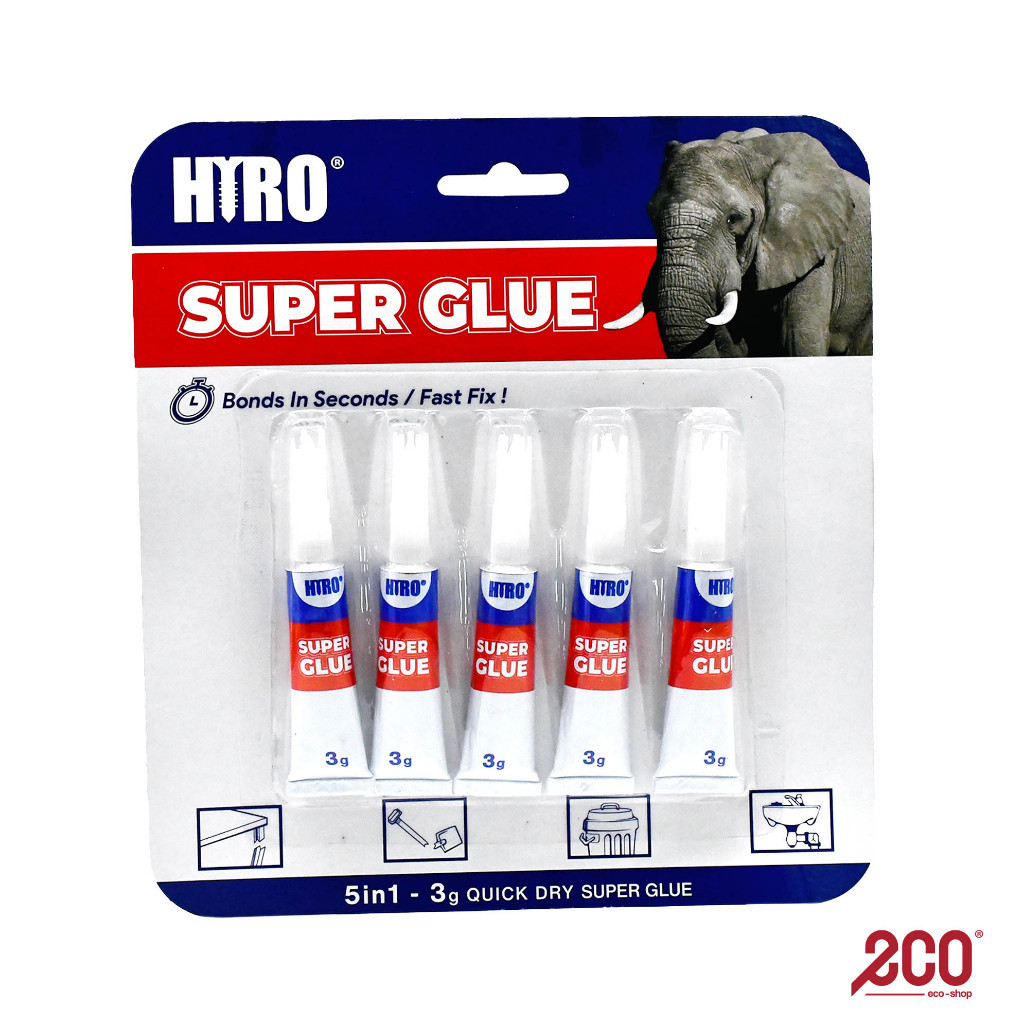 Hiro Super Glue 3g (5pcs/pack) | Shopee Malaysia