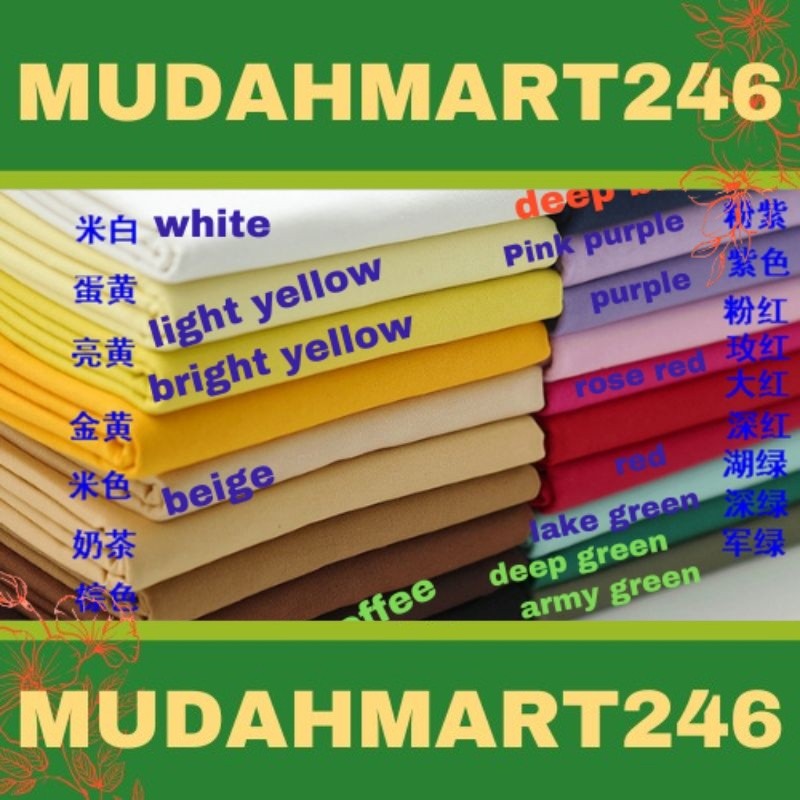 150cm width Kain tirai Kain langsir kain meja Cotton Canvas Kain Fabric ...
