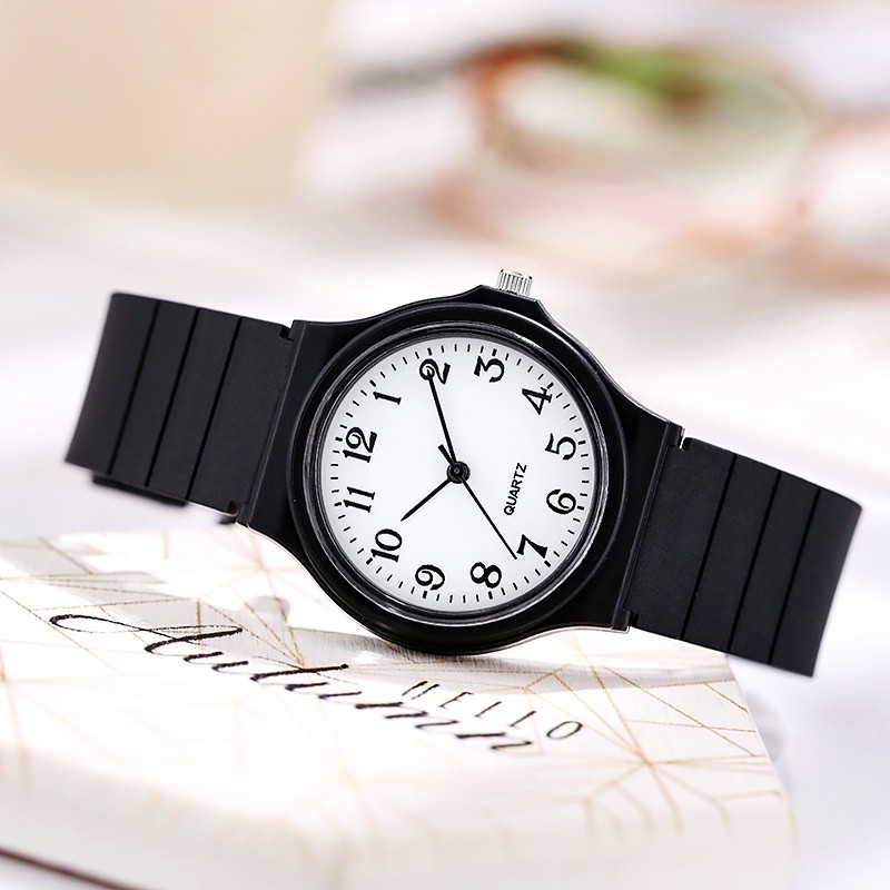 (RT) [Luminous Version] Chic Little Black Watch Simple Korean Version ...