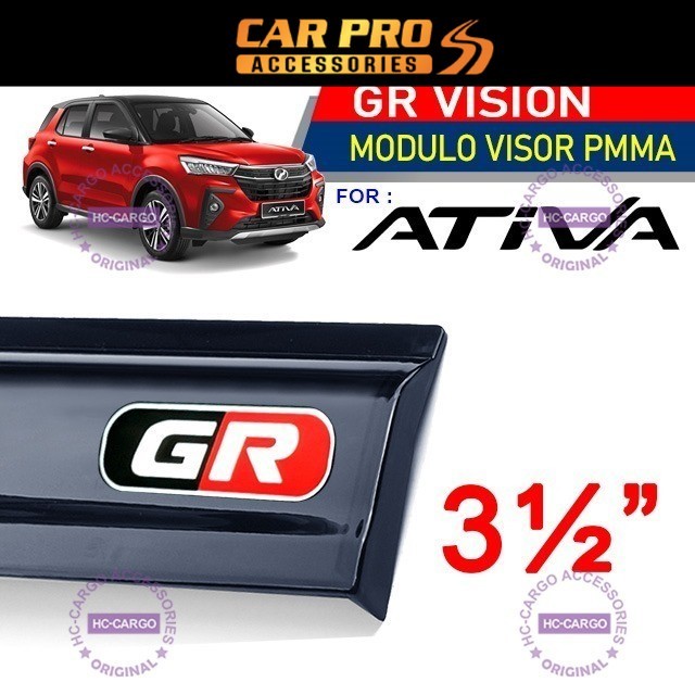 Perodua Ativa Injection Door Visor Gazoo Racing Logo 3.5" Perodua Ativa ...