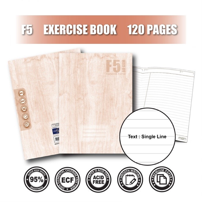 EDU Paper Softcover Notebook F5 Exercise Book Buku Nota Tulis 80gsm ...