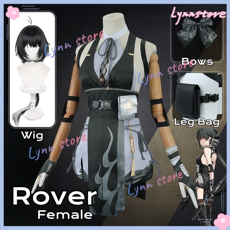 WUTHERING WAVES Female ROVER Cosplay Costumes Wig Set ROVER Uniform ...