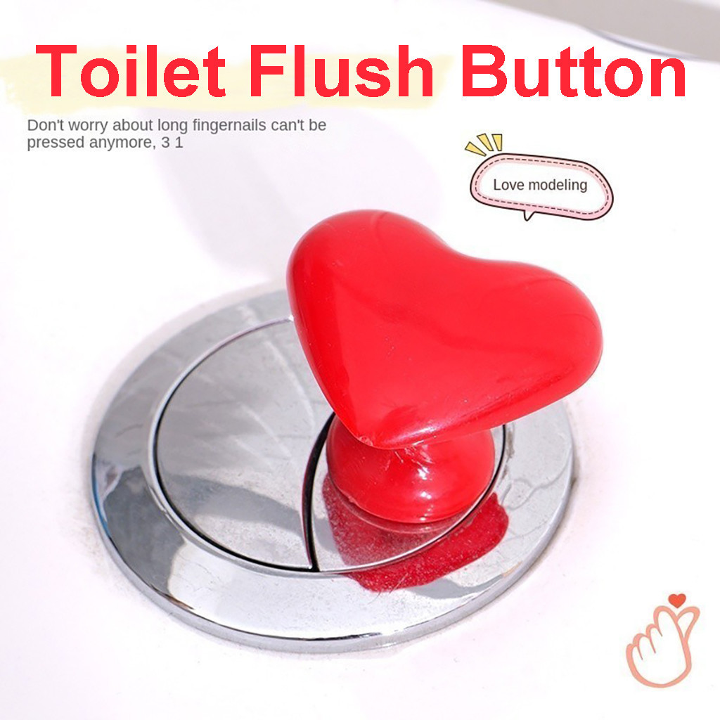 Cute Long Nail universal flush switch Toilet Press Water Tank Button ...