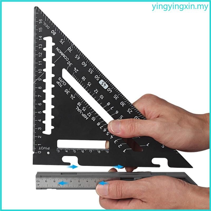 YIN Carpenter Square Rafter Square with Level 7inch Triangle Square ...