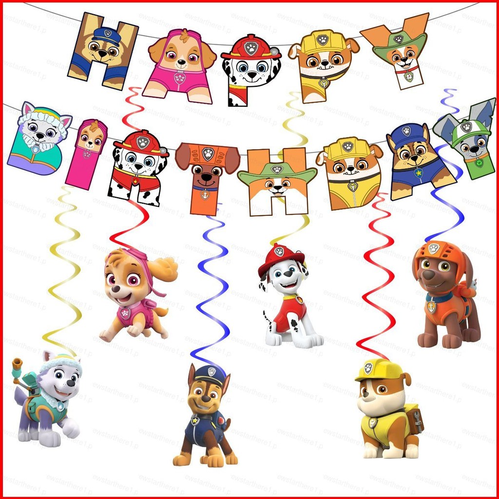 Jason PAW Patrol Themed Decoration birthday Celebrate Party Banner ...