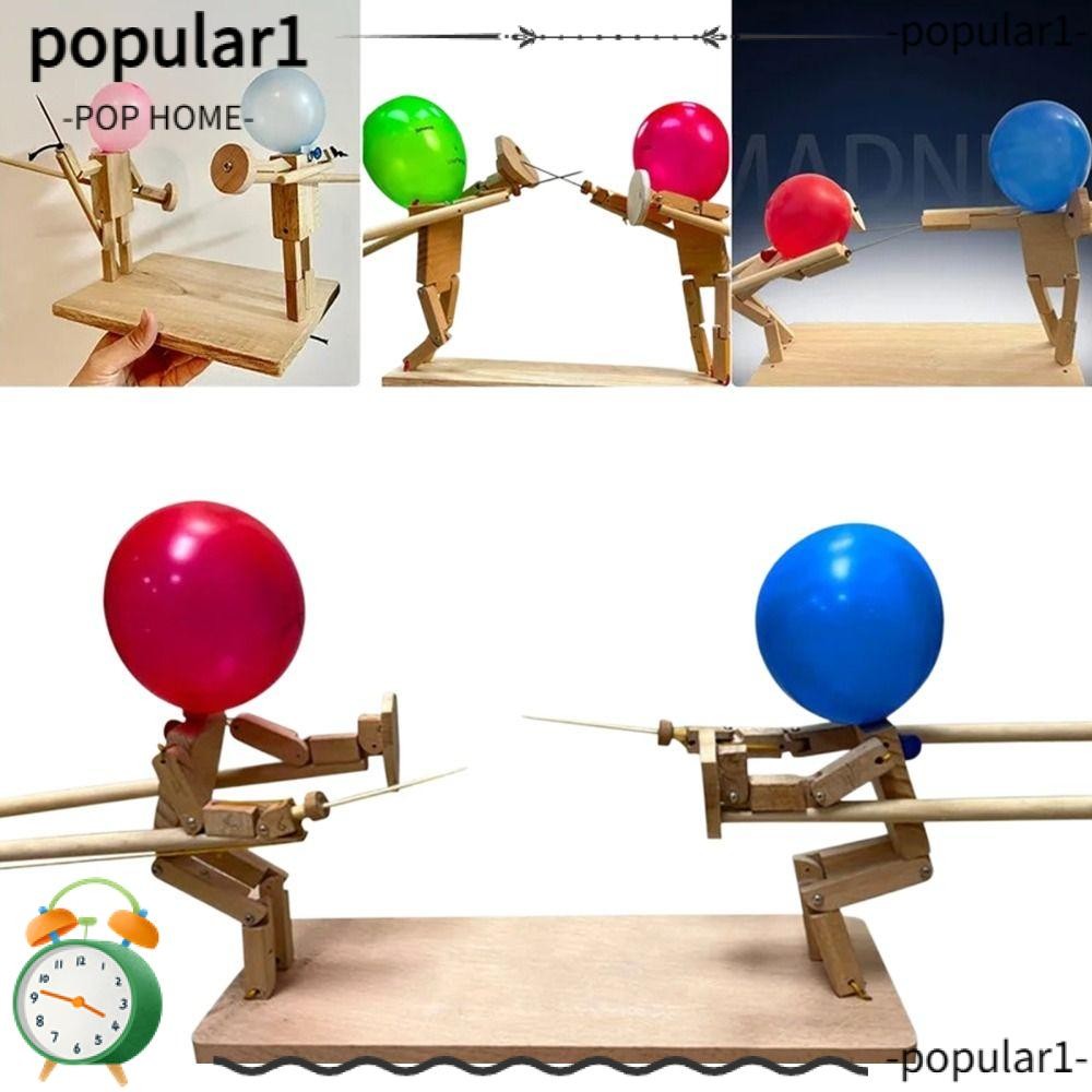 POP Wooden Bots Battle Game, Wooden Fighter 4 Best Whack A Balloon Game ...