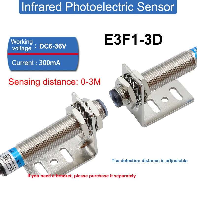 Infrared Relative Reflection Photoelectric Switch E3F1-3D M12 3M ...