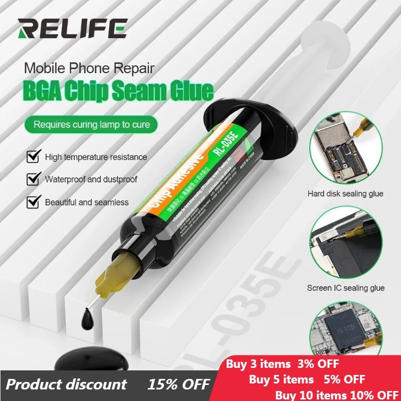 RELIFE RL-035E BGA Chip Seam Glue for Mobile Phone Repair Waterproof ...