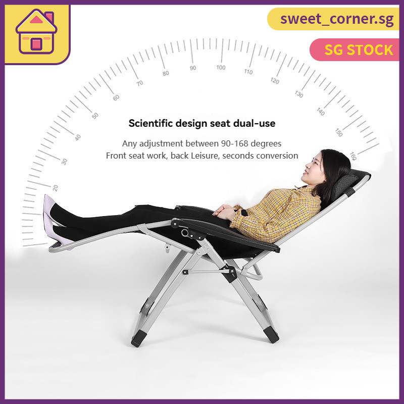 High-Quality Folding Portable Recliner With Cup Holder And Tray Black ...