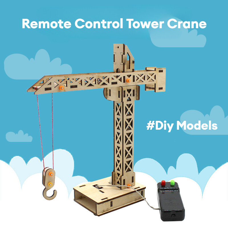 Remote Control Tower Crane Lifting Crane Diy Models & Building Toy ...