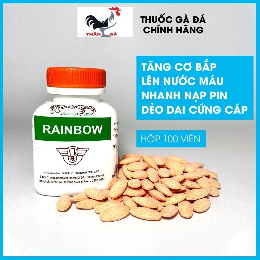Rainbow fighting chicken farming product, jar of 100 tablets, genuine ...