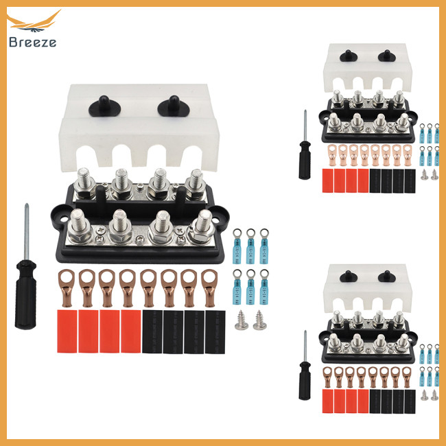 breeze 250A Power Distribution Block 12V Marine Bus Bar With Cover ...
