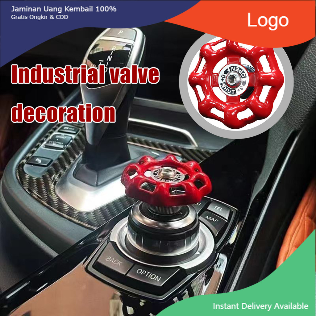 Anti-scratch Car Start Stop Button Cover 3D Rotation Valve Shaped Retro ...
