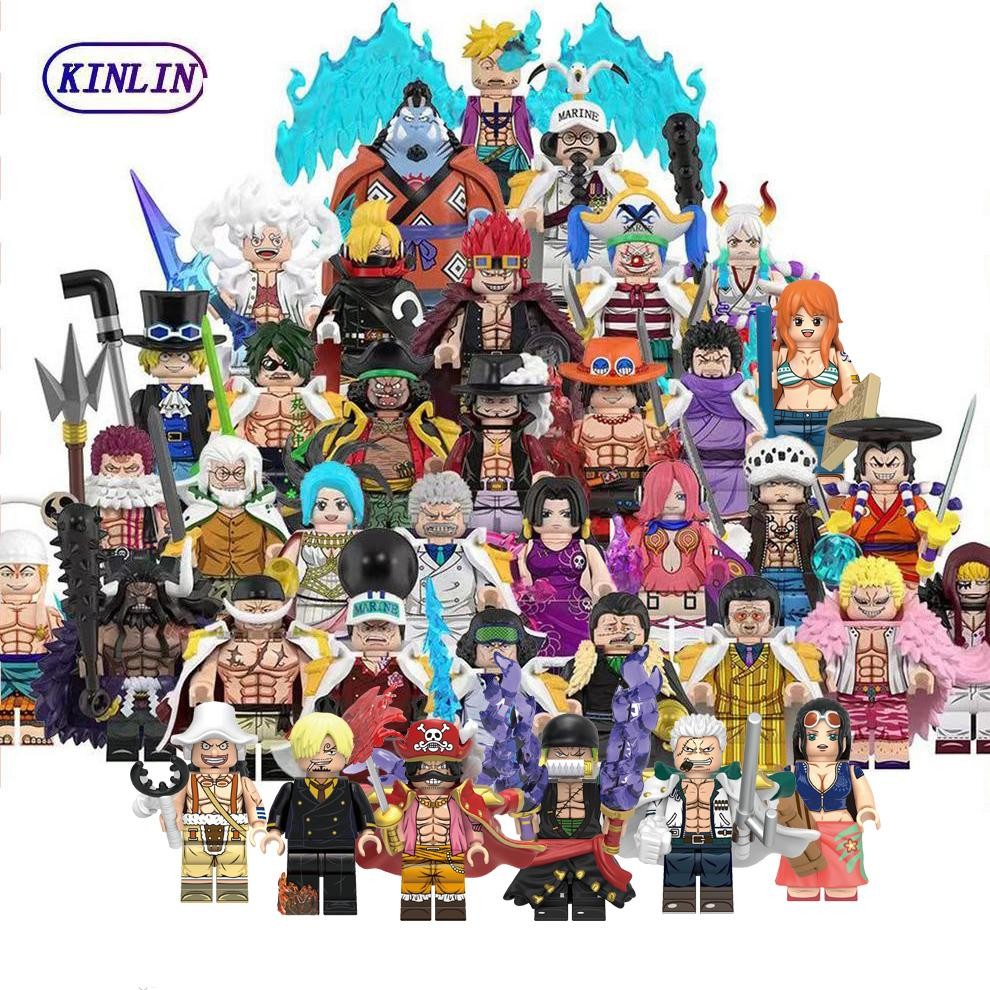 Onepicec Figures MOC Building Block Toys Luffy Nika Zoro Ace Marco ...