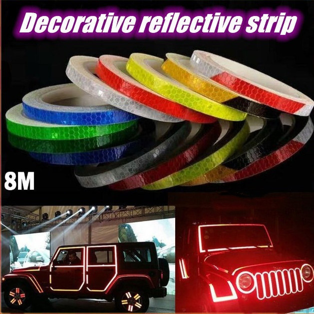 AGM Reflective Sticker Tape Bicycle Bike Motorcycle Car Warning Lining ...