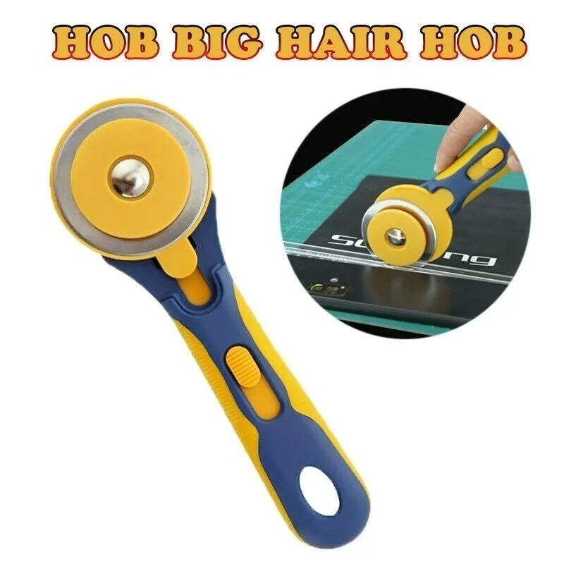 60mm Round Hob Rotary Cutter Fabric Sewing Leather Cloth Cutting Tool ...
