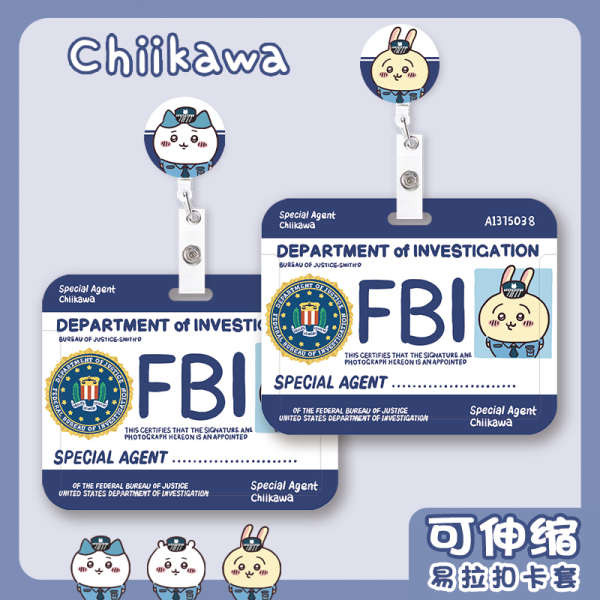 lanyard card lanyard card holder Chiikawa Gii Kava FBI Kampus Kartun ...