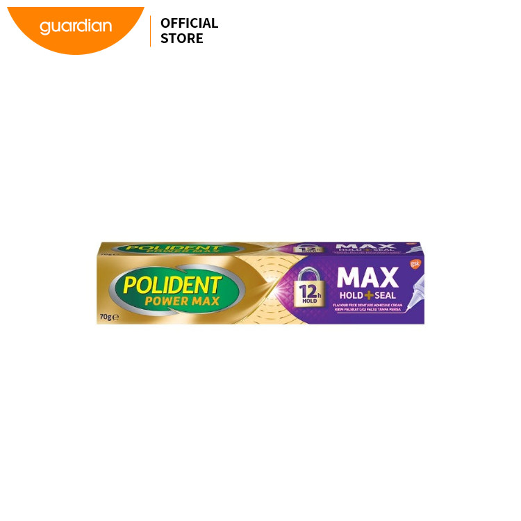 Polident Power Max Hold+Seal Flavour Free Adhesive Cream 70G | Shopee ...