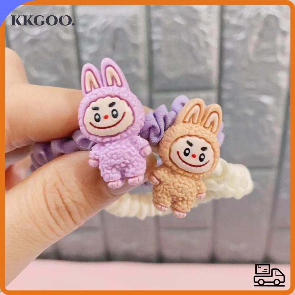 KKGOO Labubu Hair Ties, Elastic Cartoon Hair Rope, Sweet Hair ...